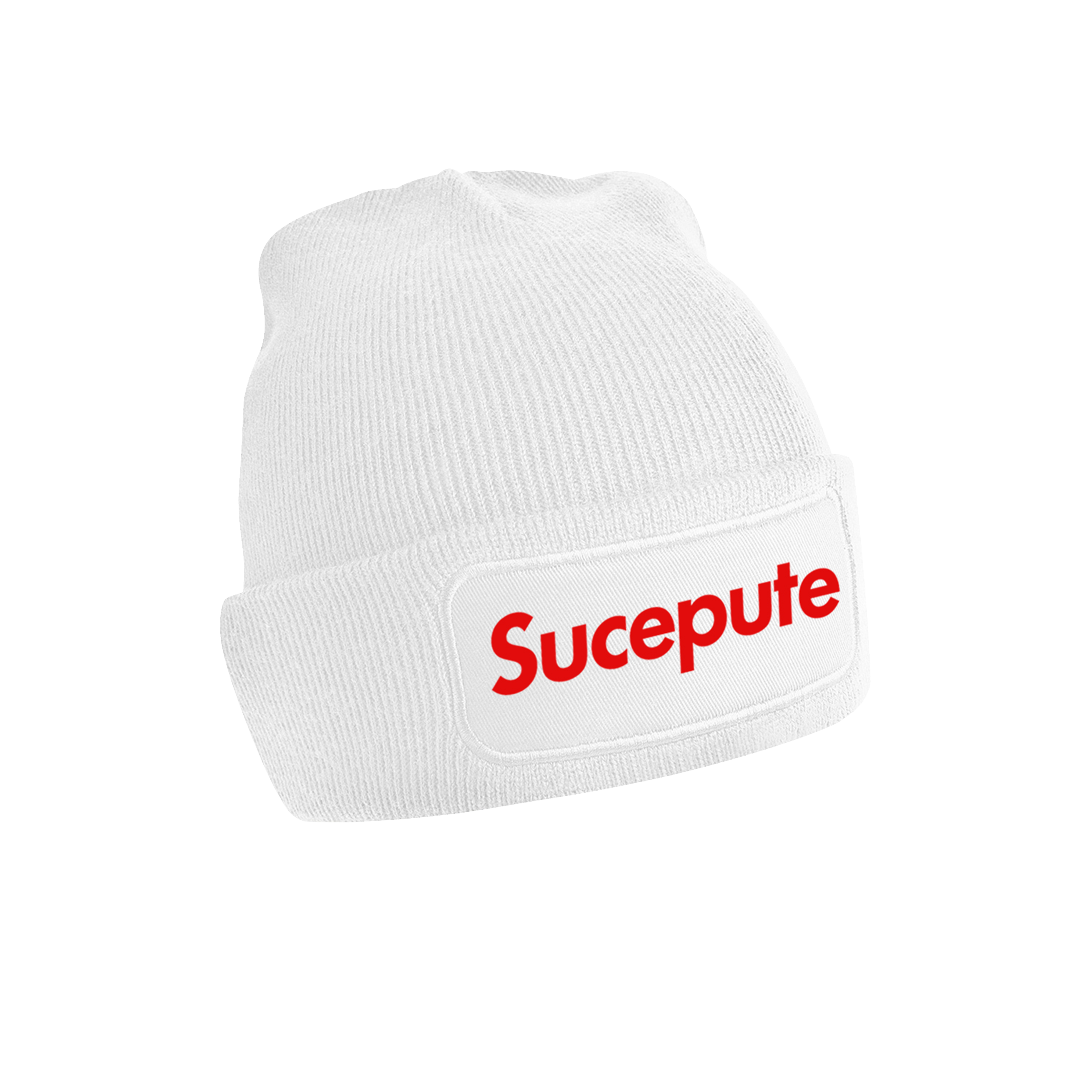 BONNET | "SUCEPUTE" - Blanc/Rouge – ALKPOTE